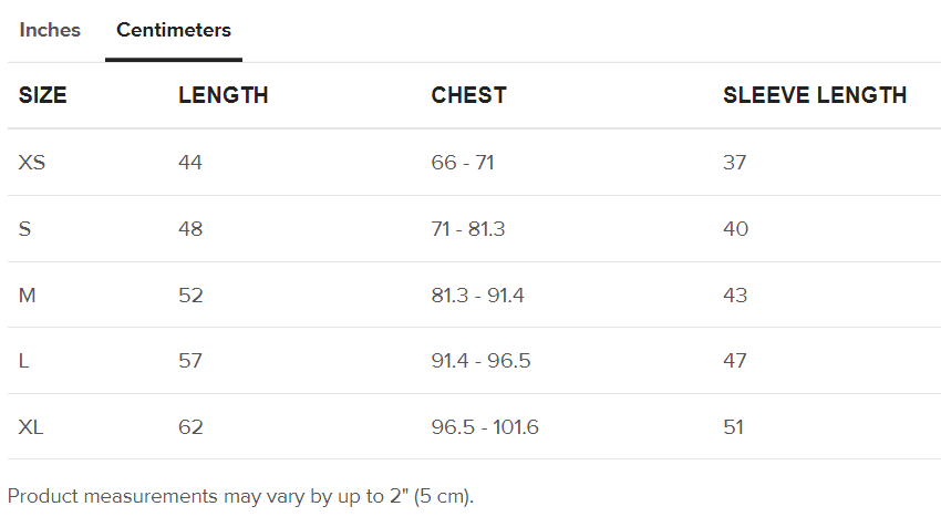 Custom Merch Size Guide — Spectrum Airways