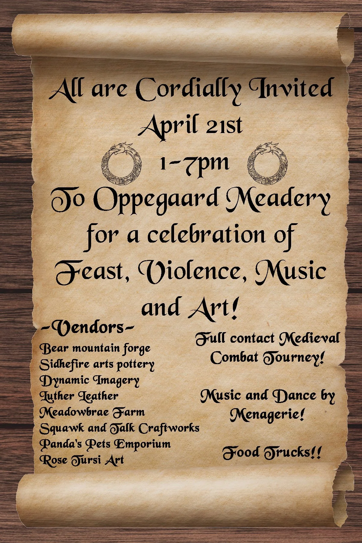 MeadHall Events — Oppegaard Meadery