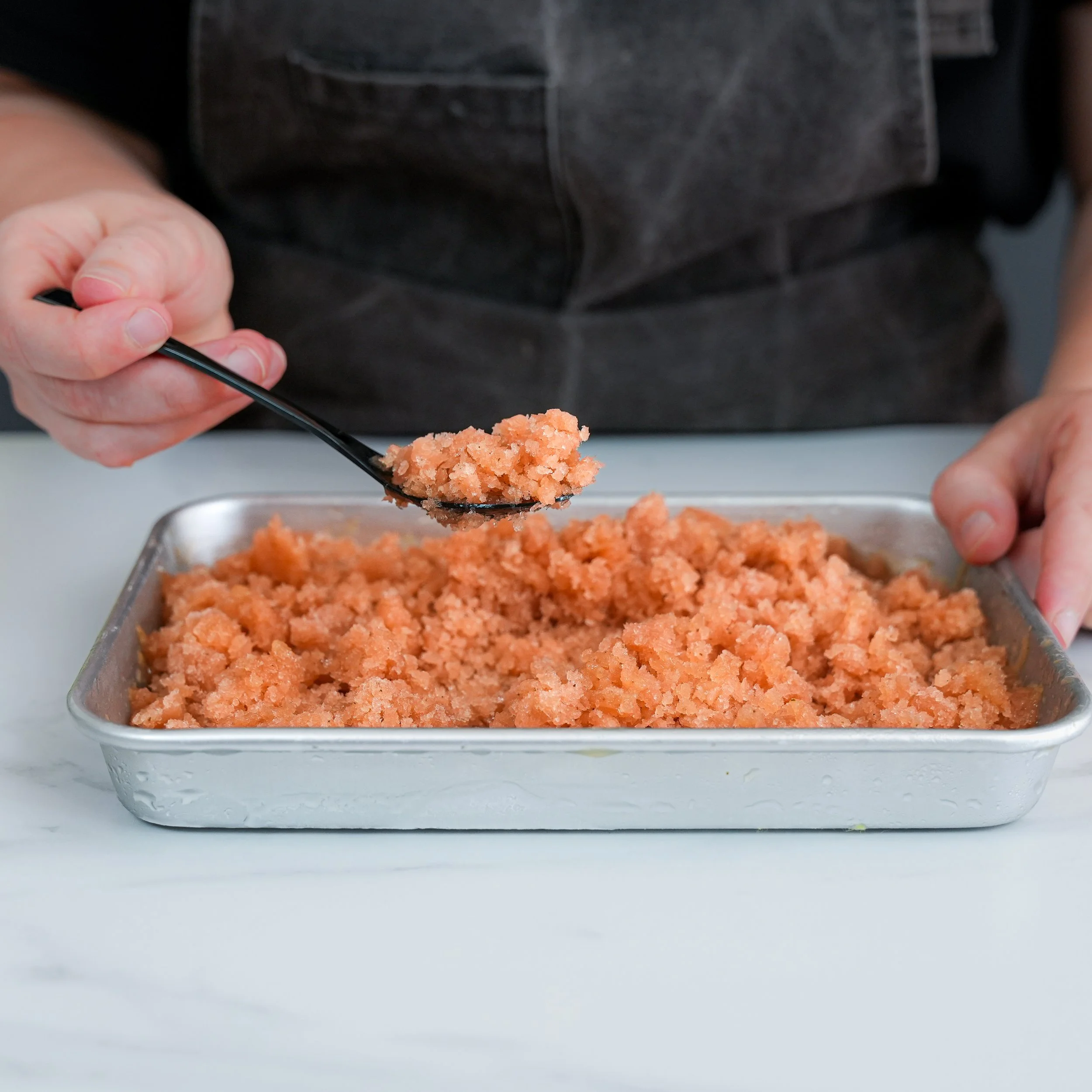 Baked Peaches and Sake Granita Recipe — Ilaria Marzullo