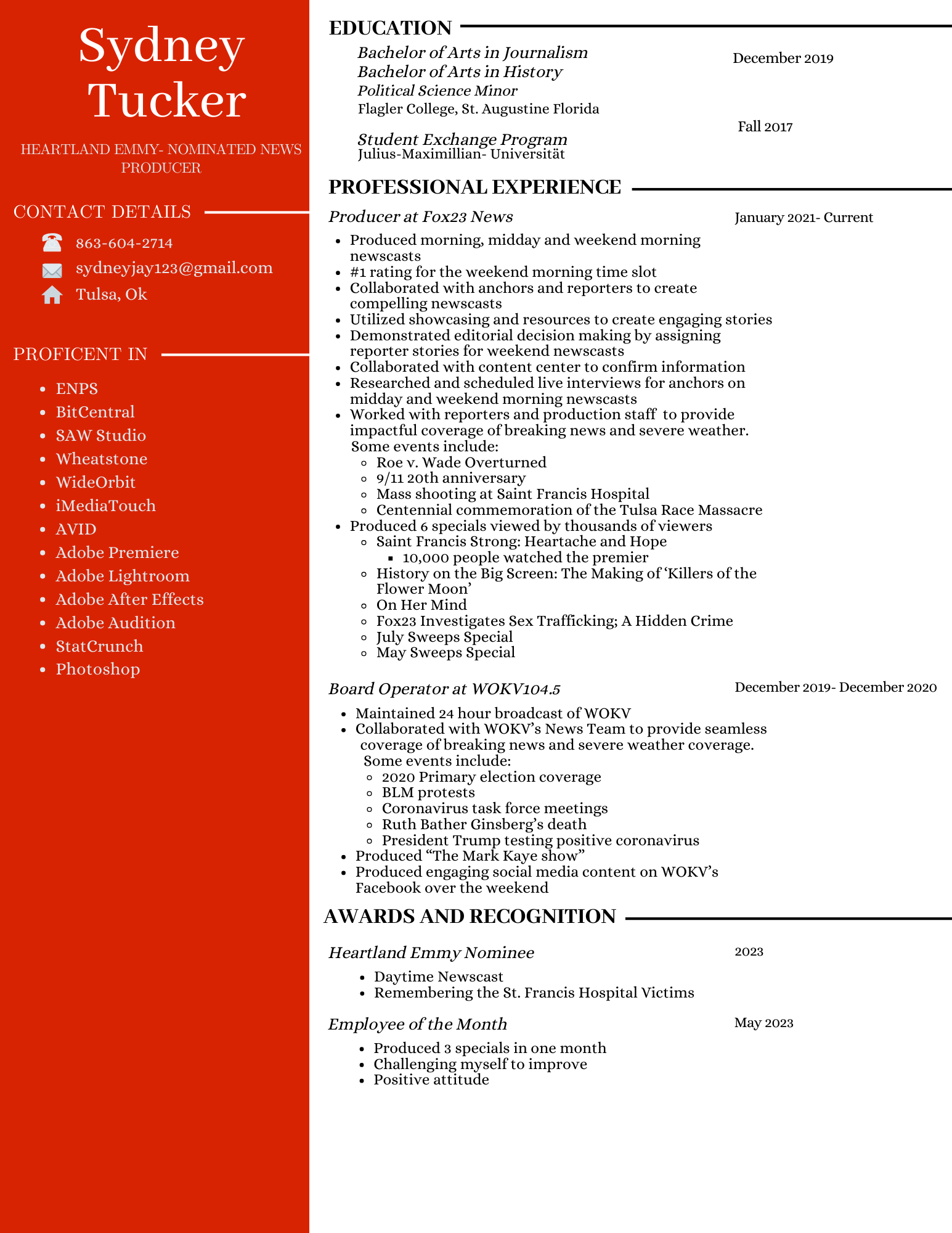 About 5 — Sydney Tucker