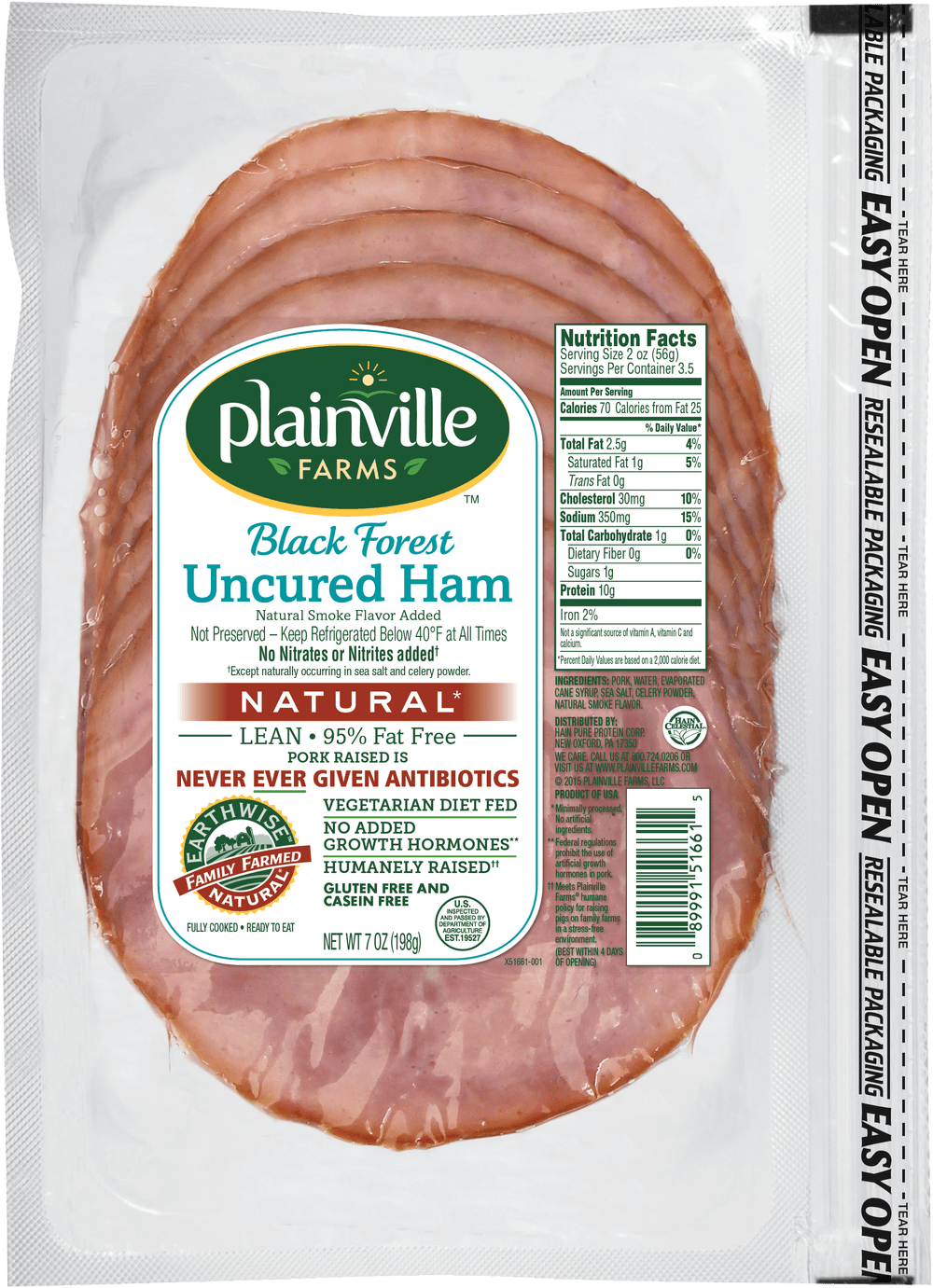 Natural* Pre-Sliced Black Forest Ham — PLAINVILLE FARMS