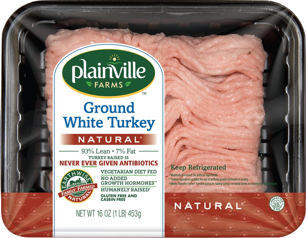 Natural Ground White Turkey - 93/7 — PLAINVILLE FARMS