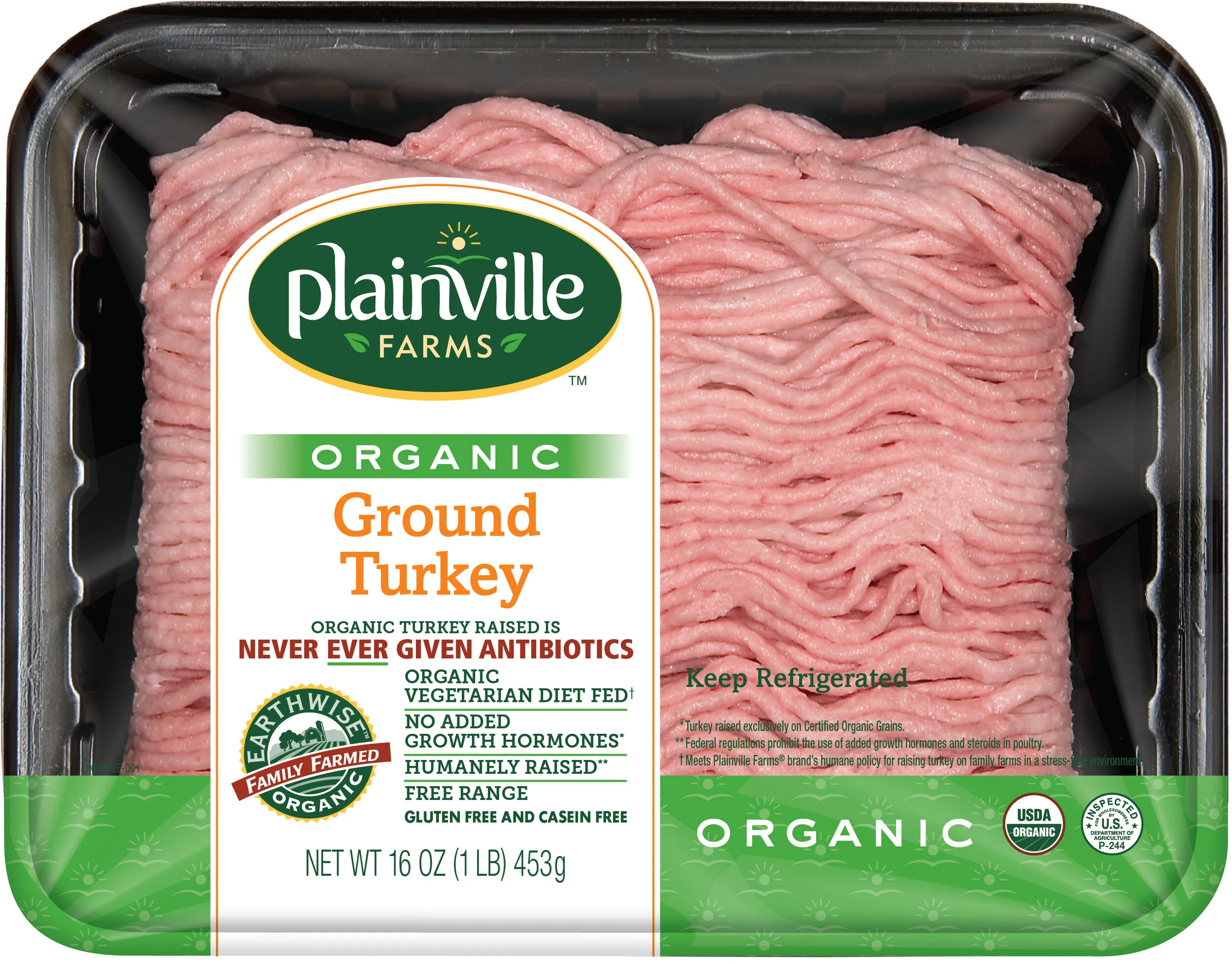 Certified Organic Ground Turkey, 1 lb. — PLAINVILLE FARMS