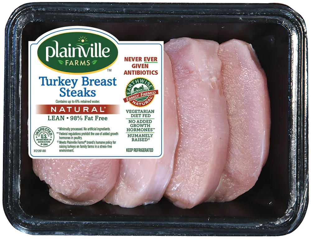 Natural Turkey Breast Steaks, Tray — PLAINVILLE FARMS