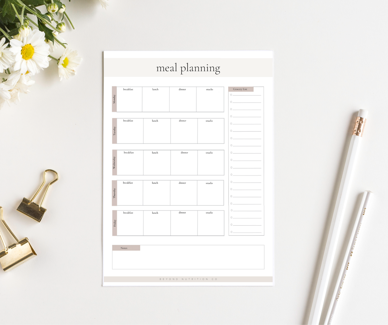 Meal Planning Guide — beyond nutrition co