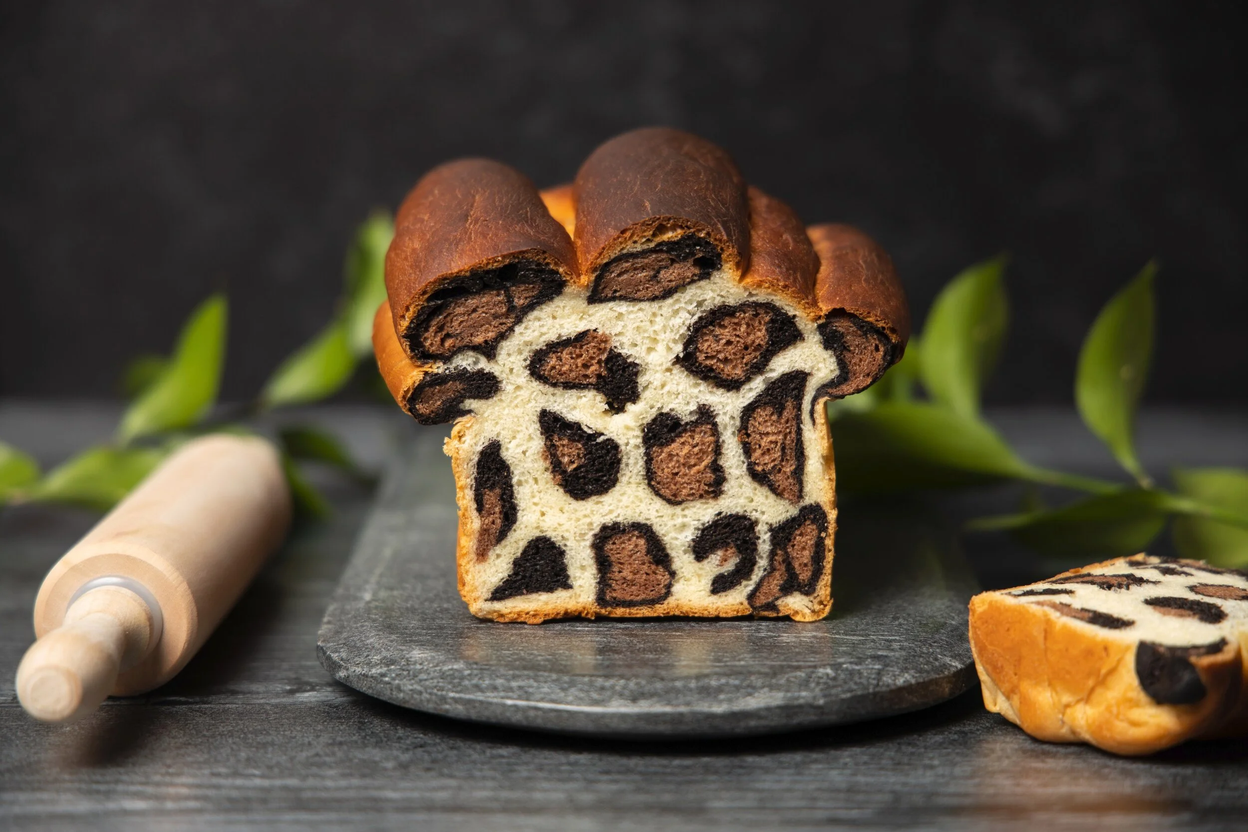 Black Cocoa Leopard Milk Bread — TBLSPOON