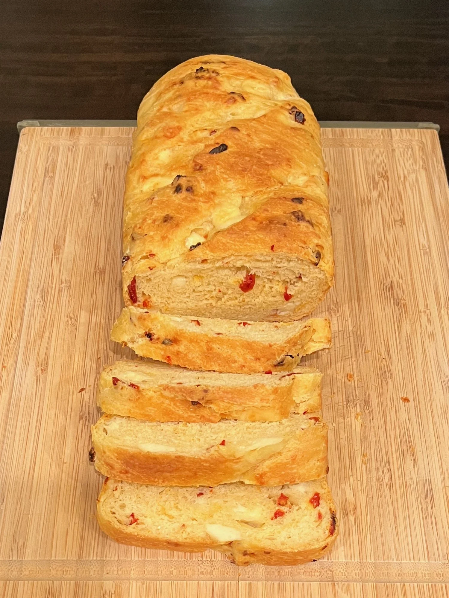 Semolina Bread with Asiago, Parmesan and Sundried Tomato — TBLSPOON