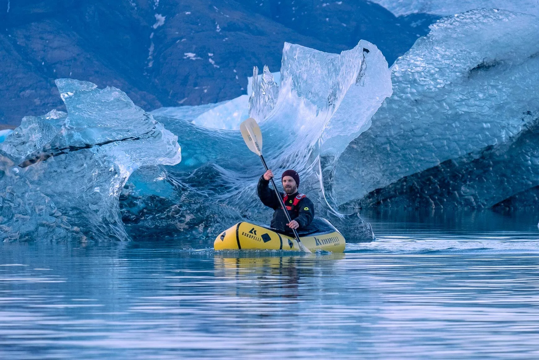 Glacier kayak tour Iceland | Glacier and Volcano Expeditions | Glacier ...
