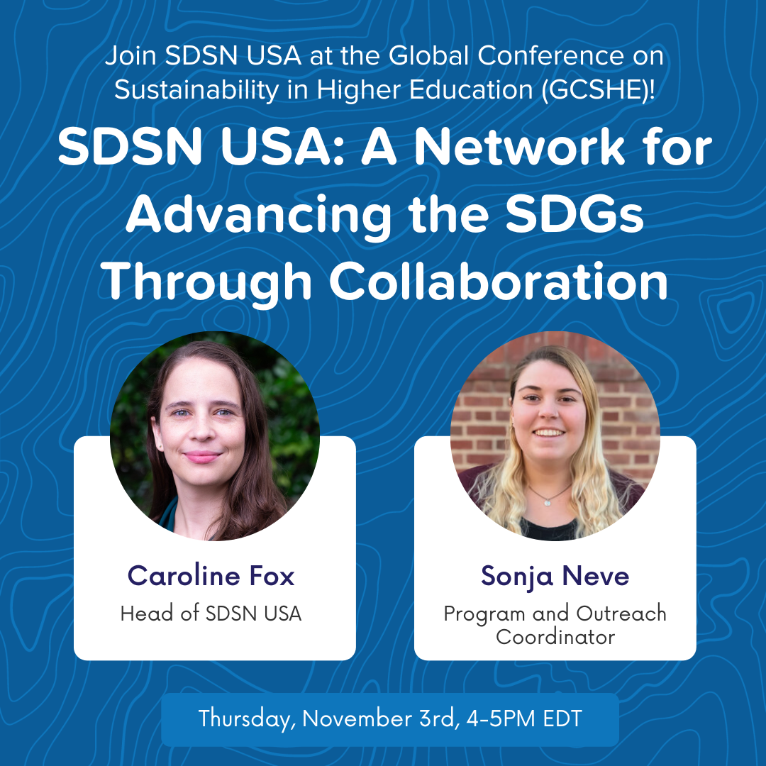 SDSN USA Networking Session at the Global Conference on Sustainability in Higher Education (# ...