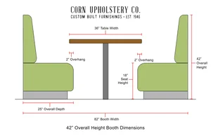 Corn Upholstery -Best Dimensions for Booth and Banquette Seating | Corn ...