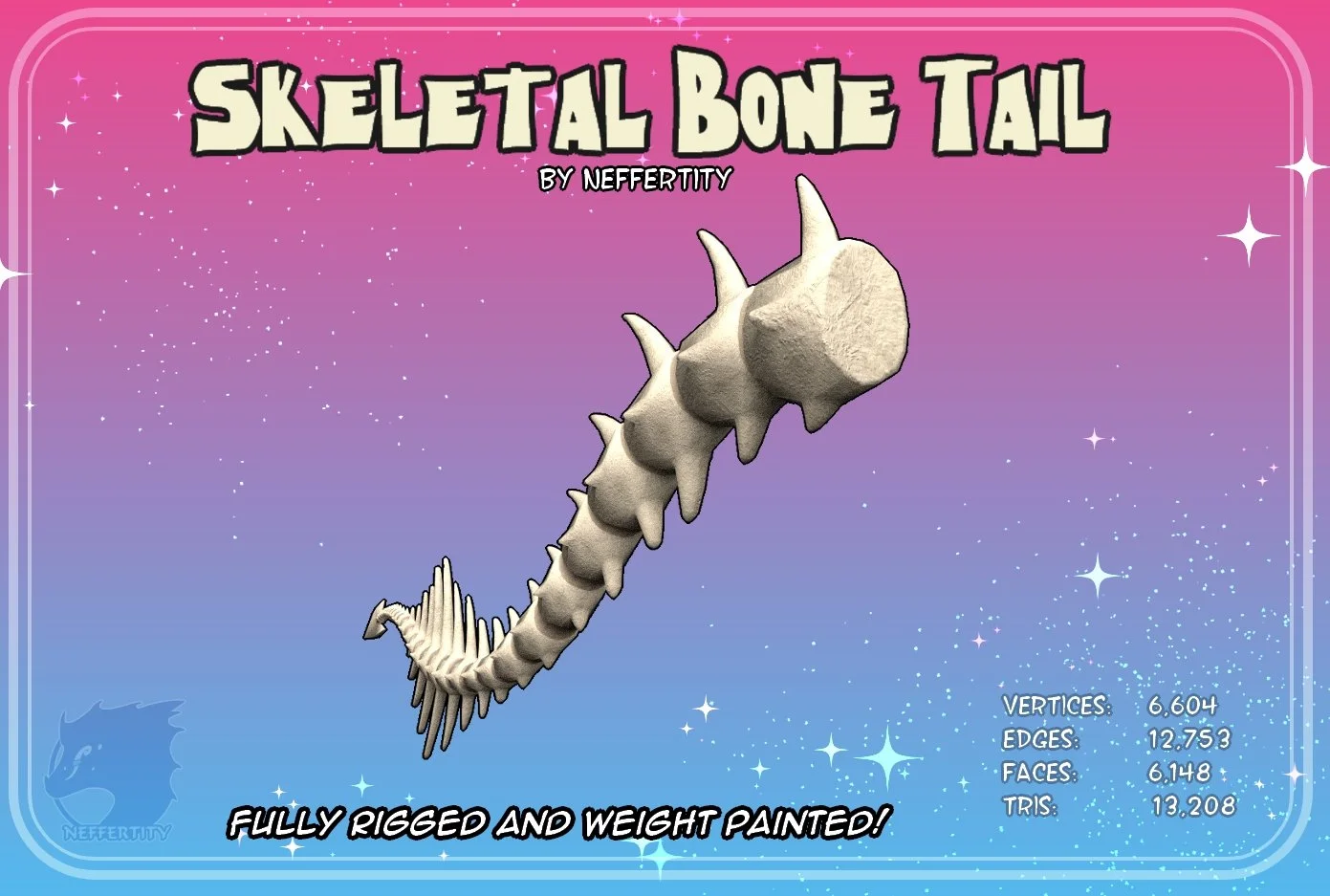 Skeletal Bone Tail — Art by Neffertity