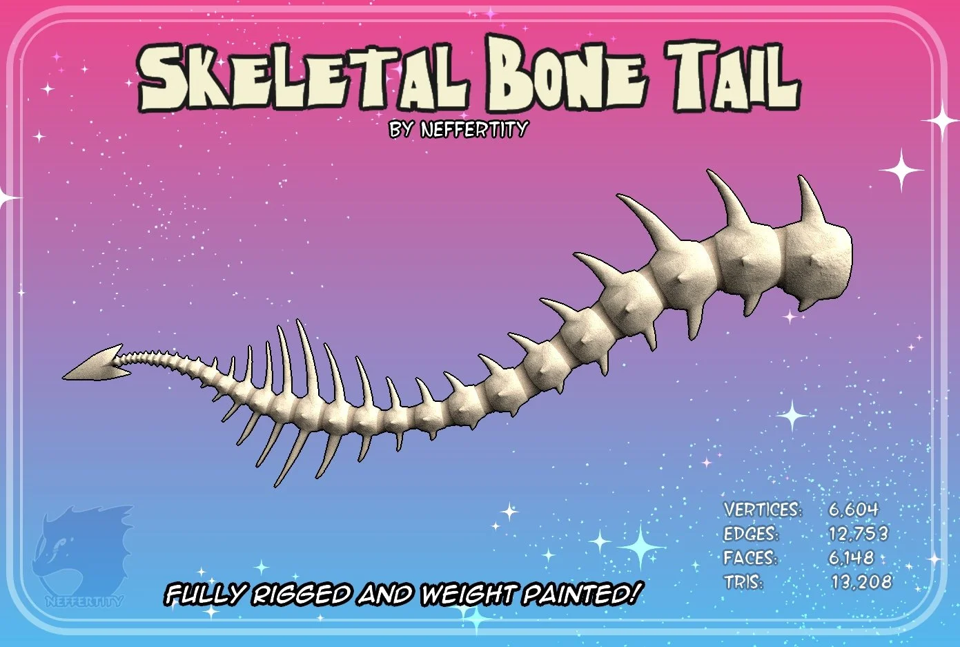Skeletal Bone Tail — Art by Neffertity