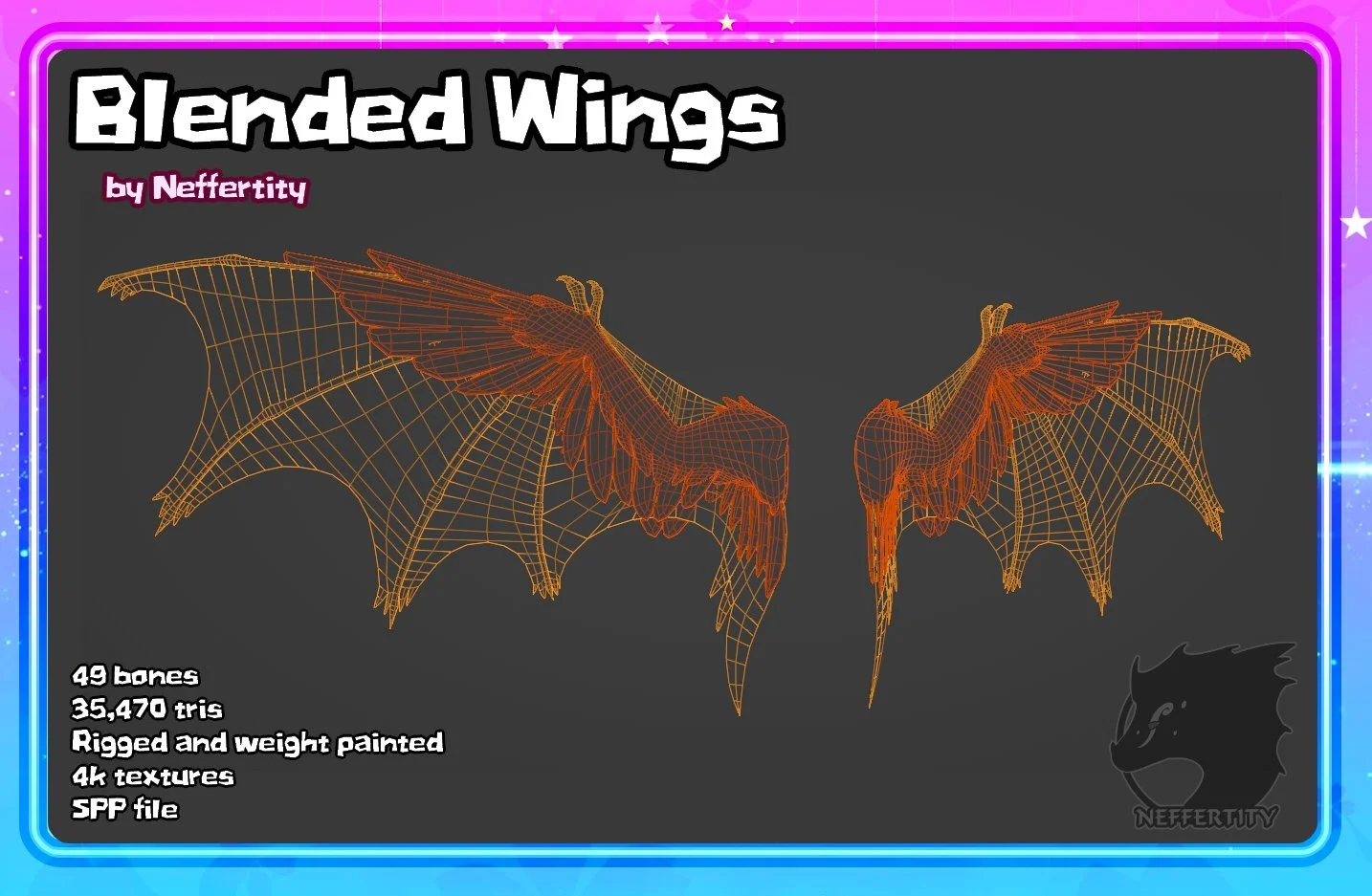 Blended Wings Asset — Art by Neffertity