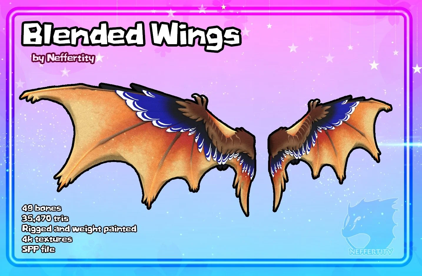 Blended Wings Asset — Art by Neffertity
