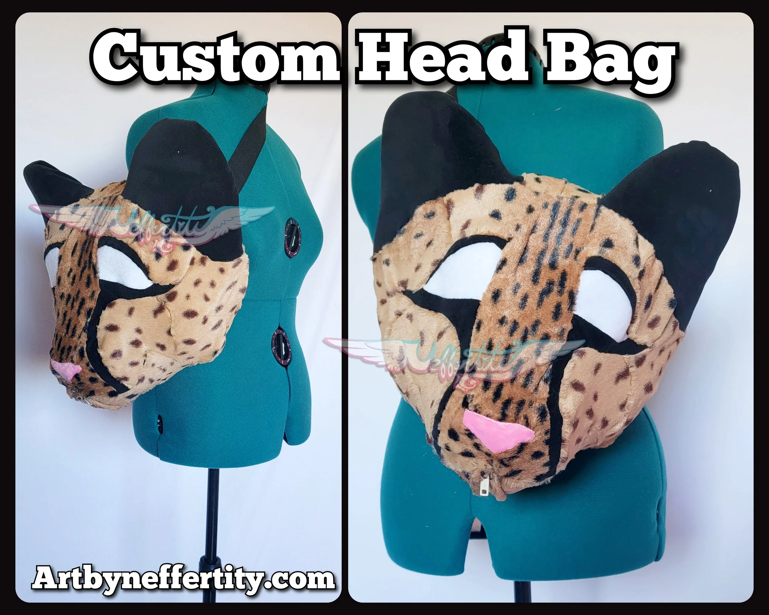 [MTO] Fursuit Headbag — Art by Neffertity