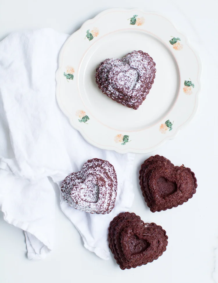 Mini Brownie Heart Cakes — elisabeth & butter