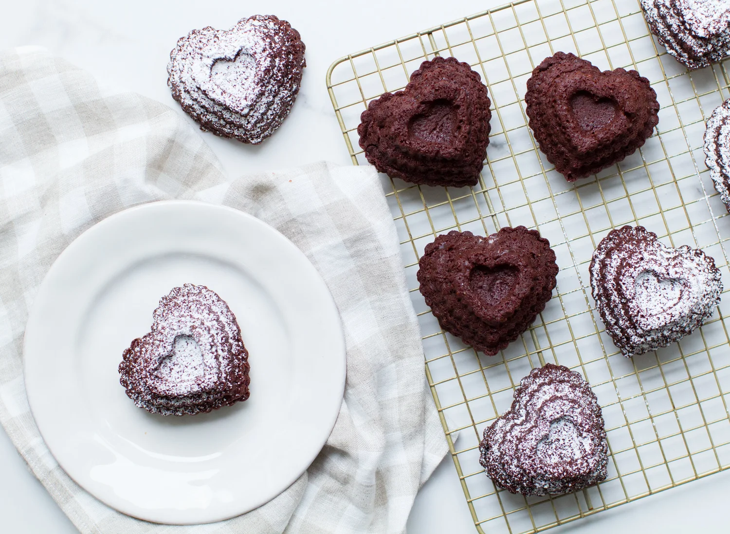 Mini Brownie Heart Cakes — elisabeth & butter
