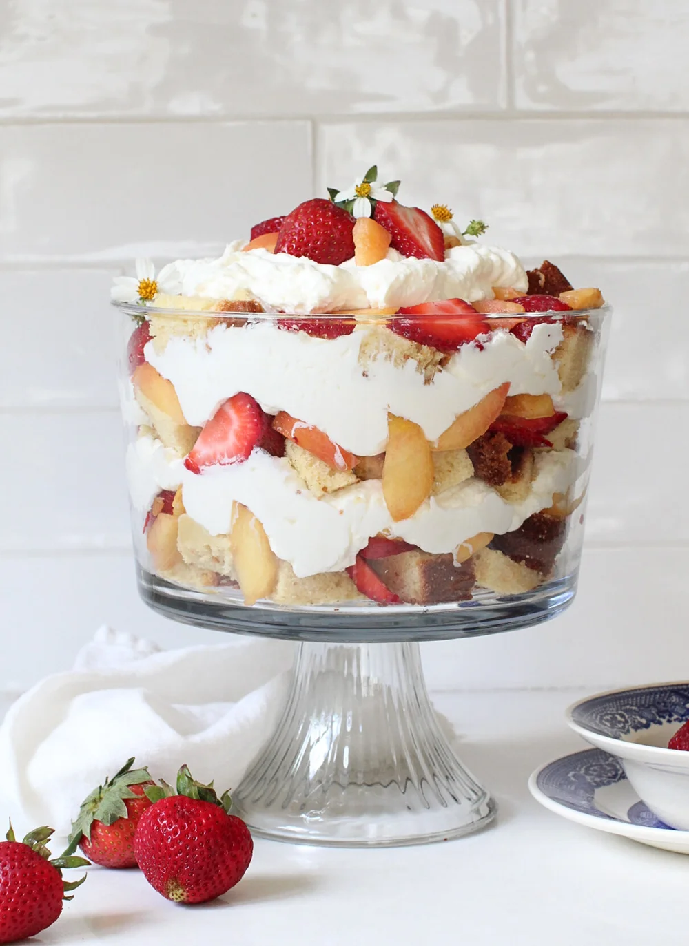 Strawberry and Peach Mascarpone Trifle — elisabeth & butter