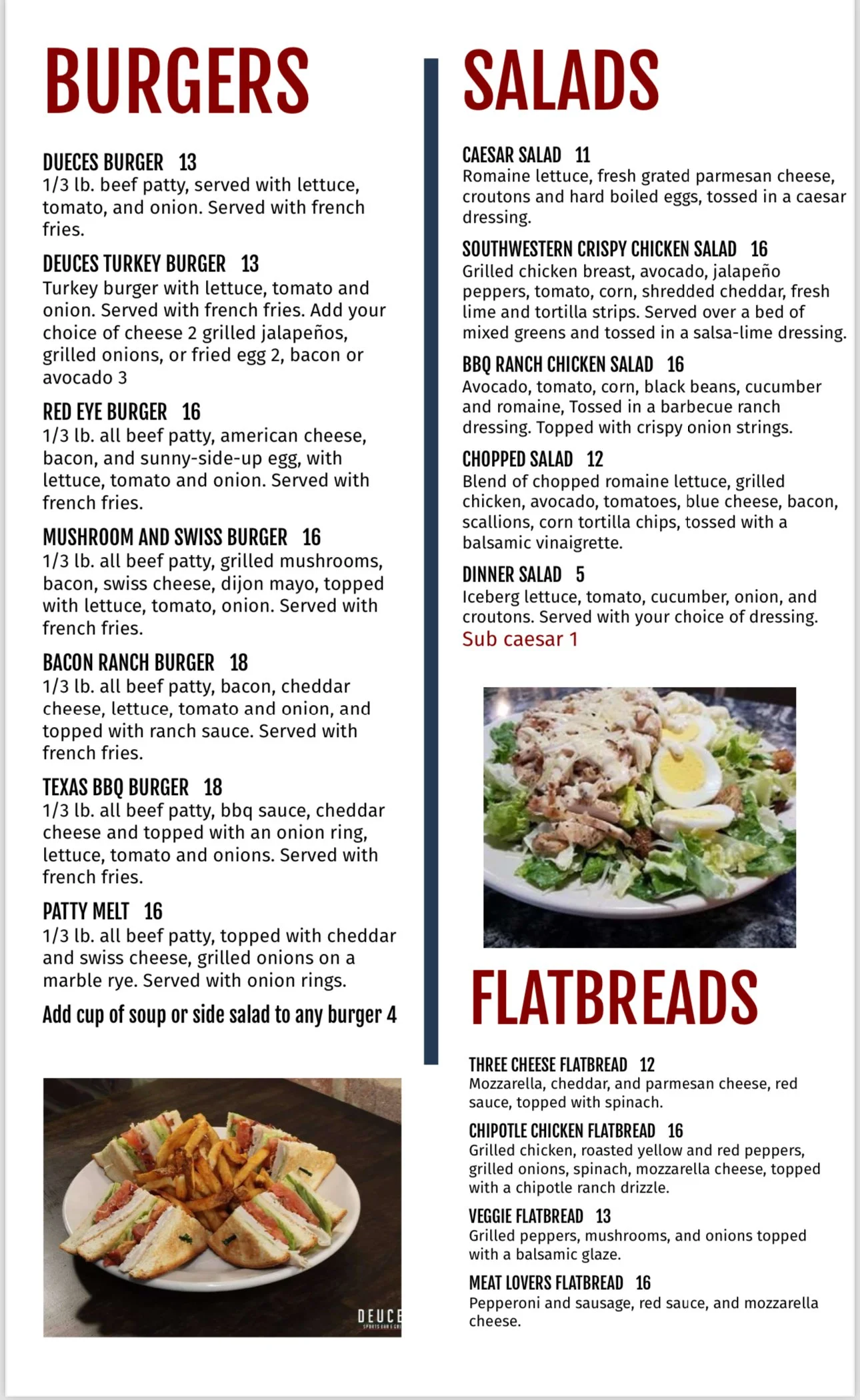 NOW OPEN- DEUCES BAR & GRILL