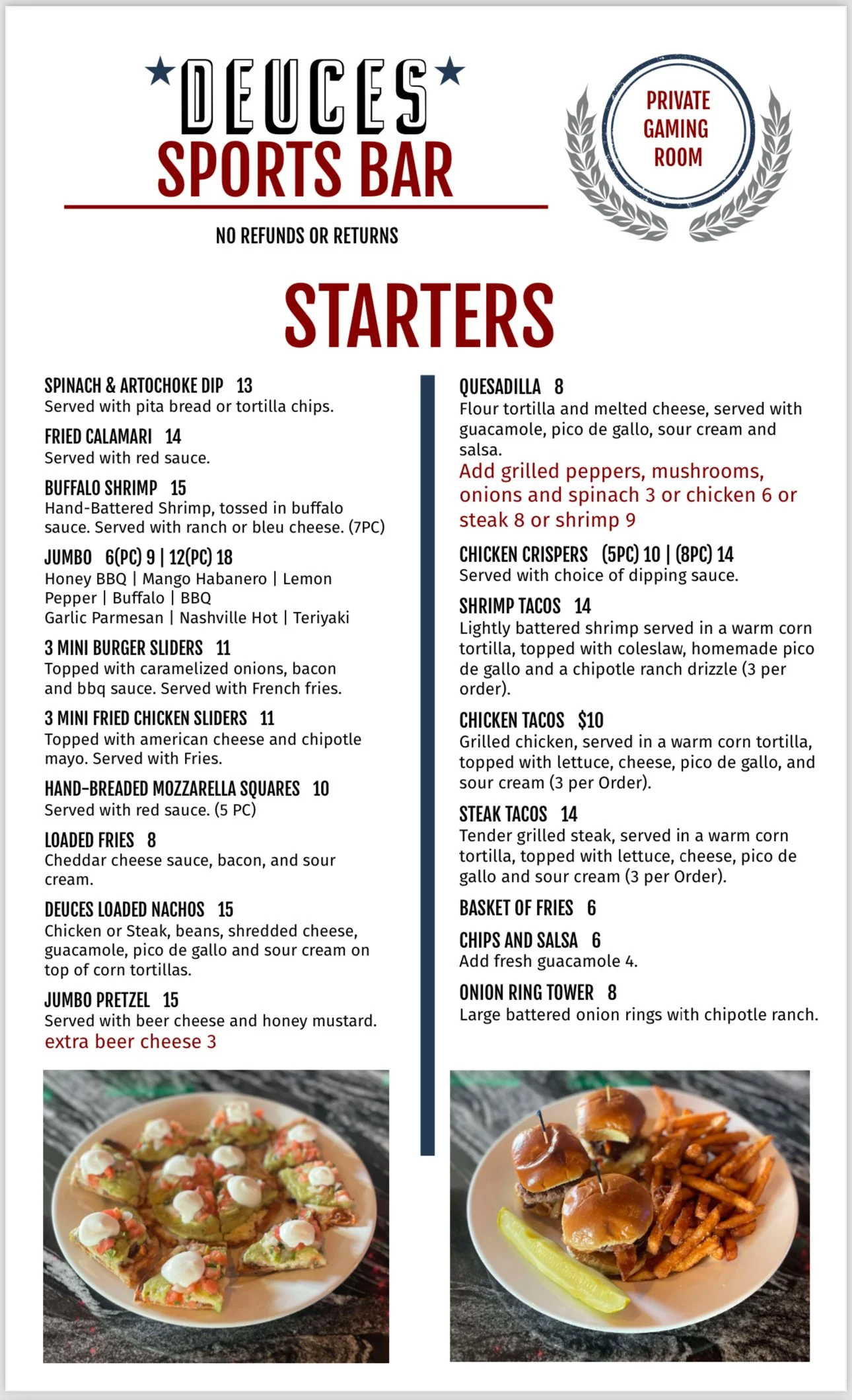 NOW OPEN- DEUCES BAR & GRILL