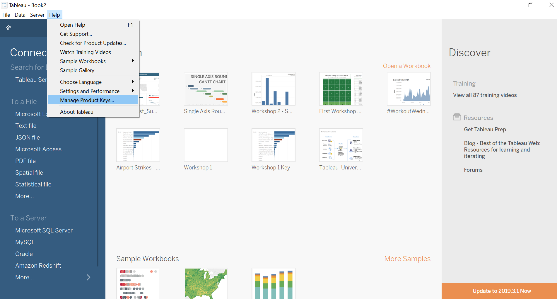 Downloading Tableau and Examining the Start Page — The Tableau Student ...