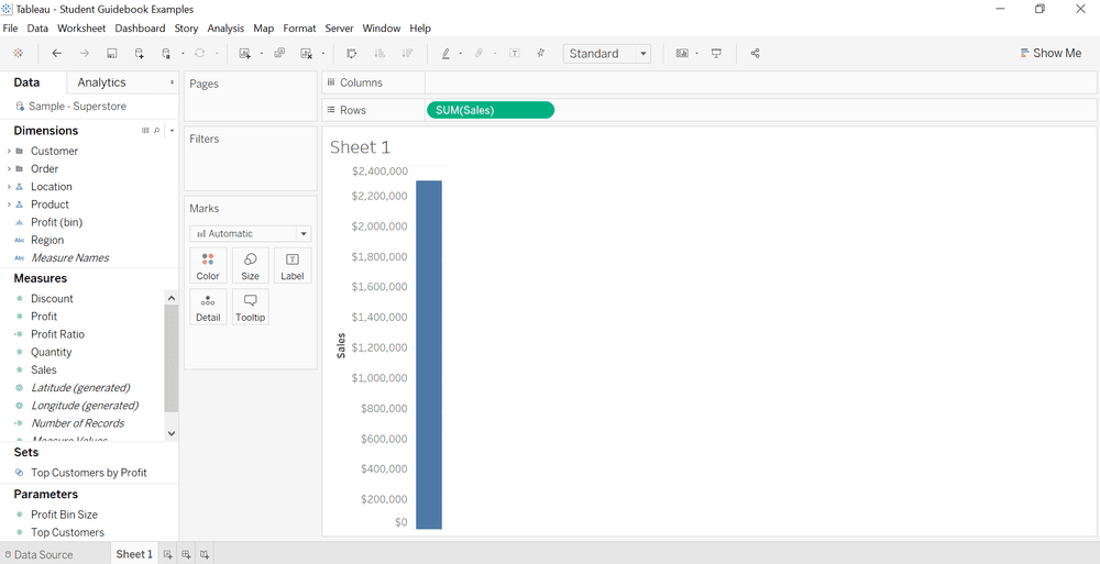 Measures and Dimensions — The Tableau Student Guide