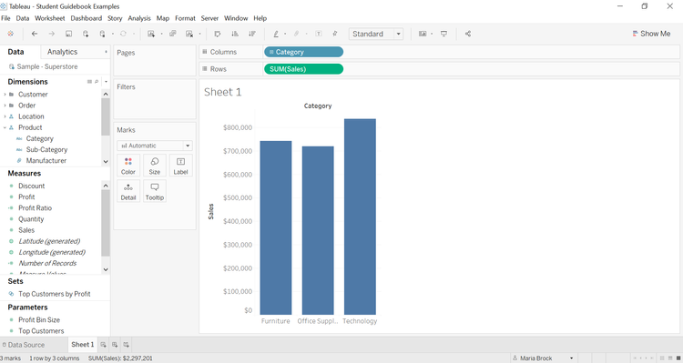 Measures and Dimensions — The Tableau Student Guide
