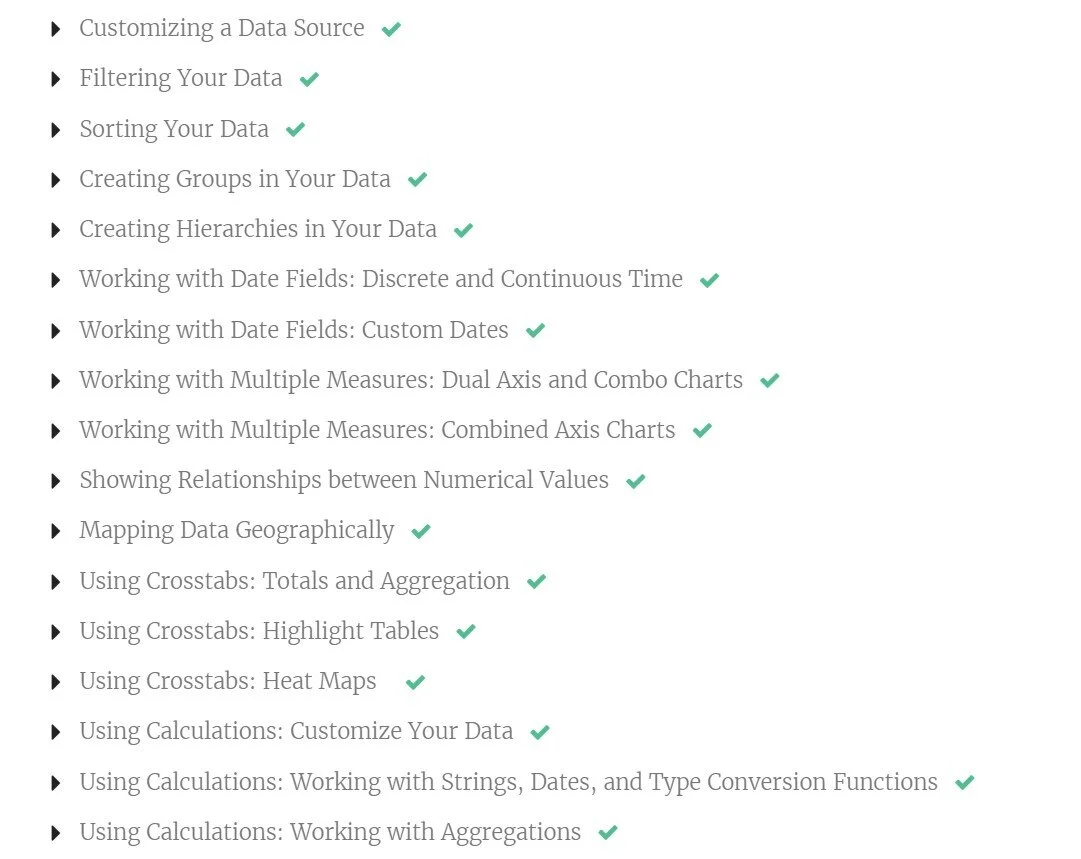 E - Learning — The Tableau Student Guide