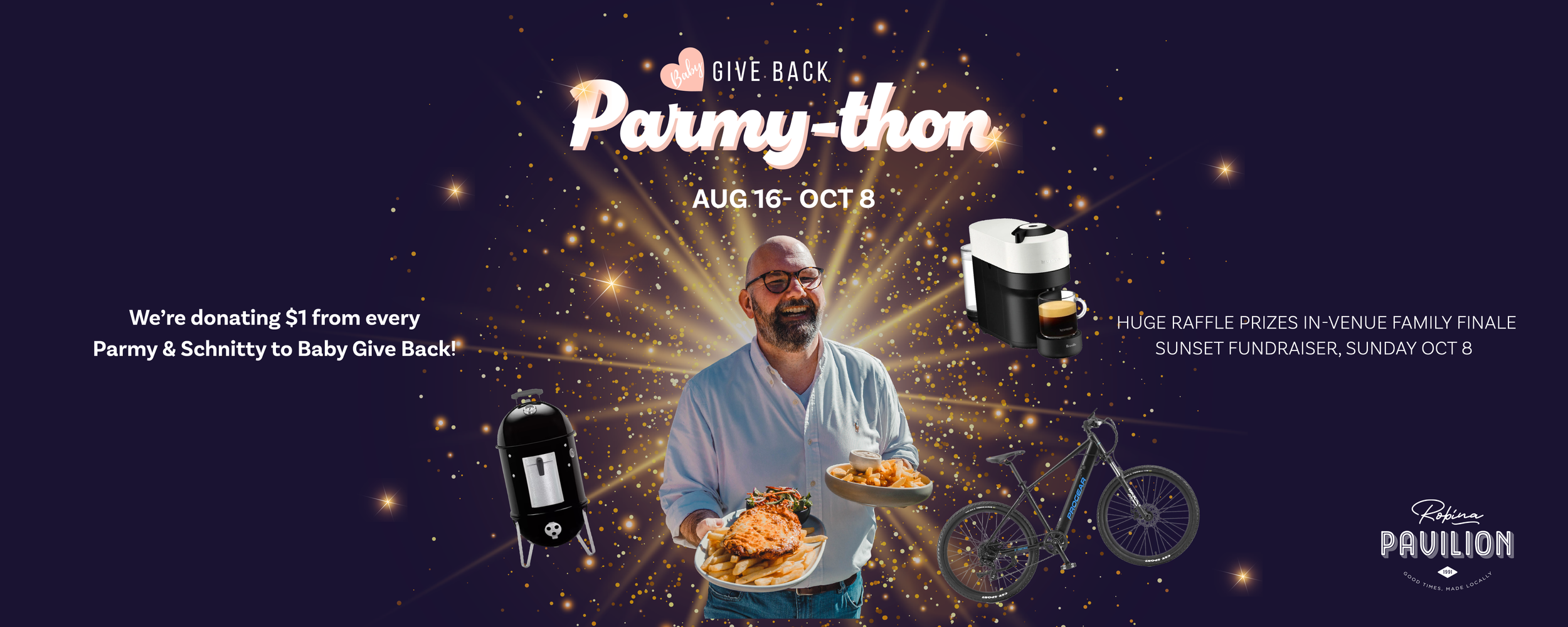 Baby Give Back Parmy-thon — The Robina Pavilion