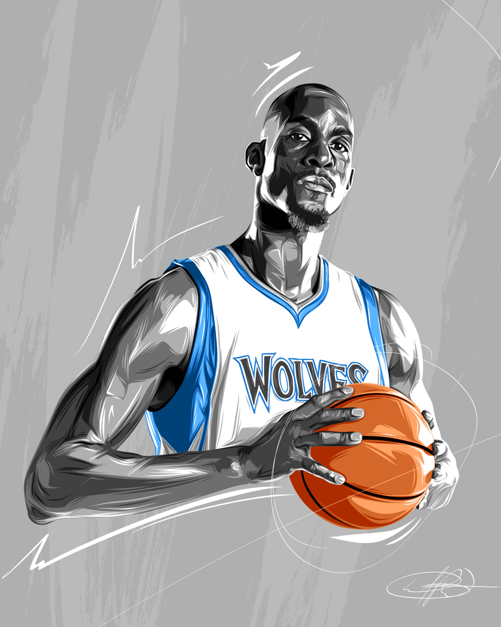 Kevin Garnett Drawing