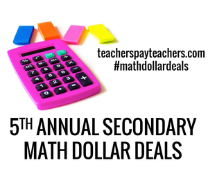 Secondary Math Resources Dollar Deals — Activity After Math