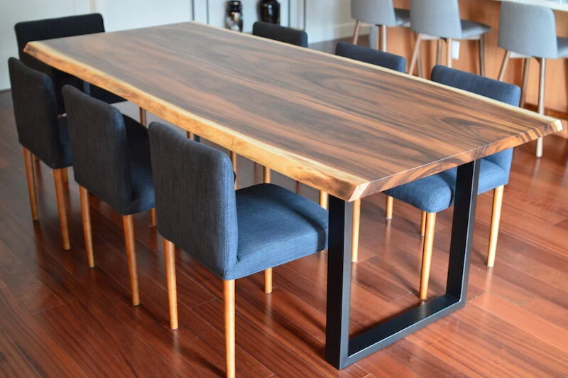 Wood table with metal legs — Furniture Maker Satoshi Yamauchi custom ...