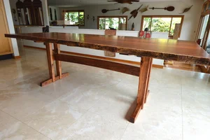 Dining tables made in Honolulu by furniture maker Satoshi Yamauchi ...