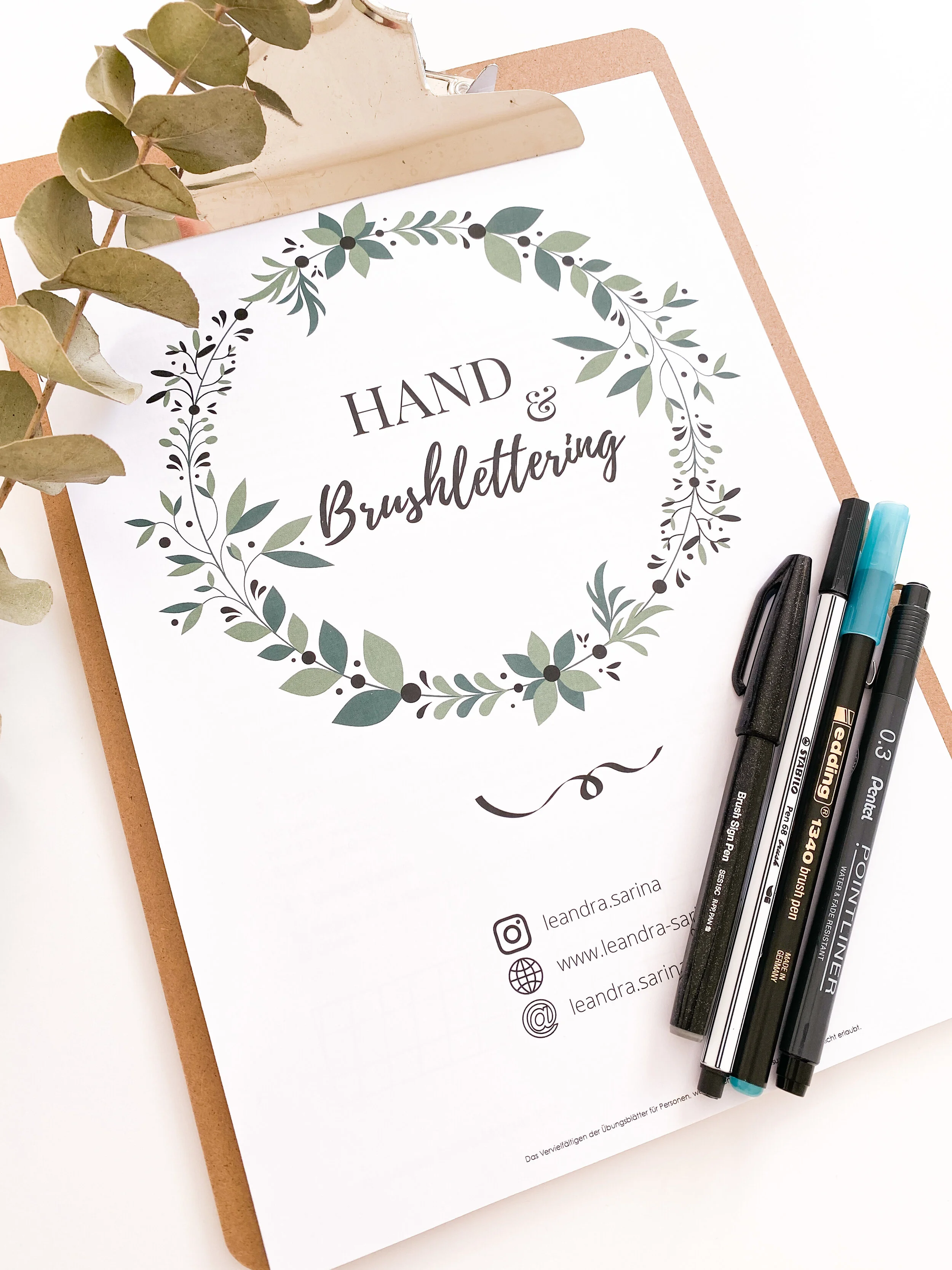 Hand- und Brushlettering lernen - Anleitung für zu Hause — LEANDRA SARINA