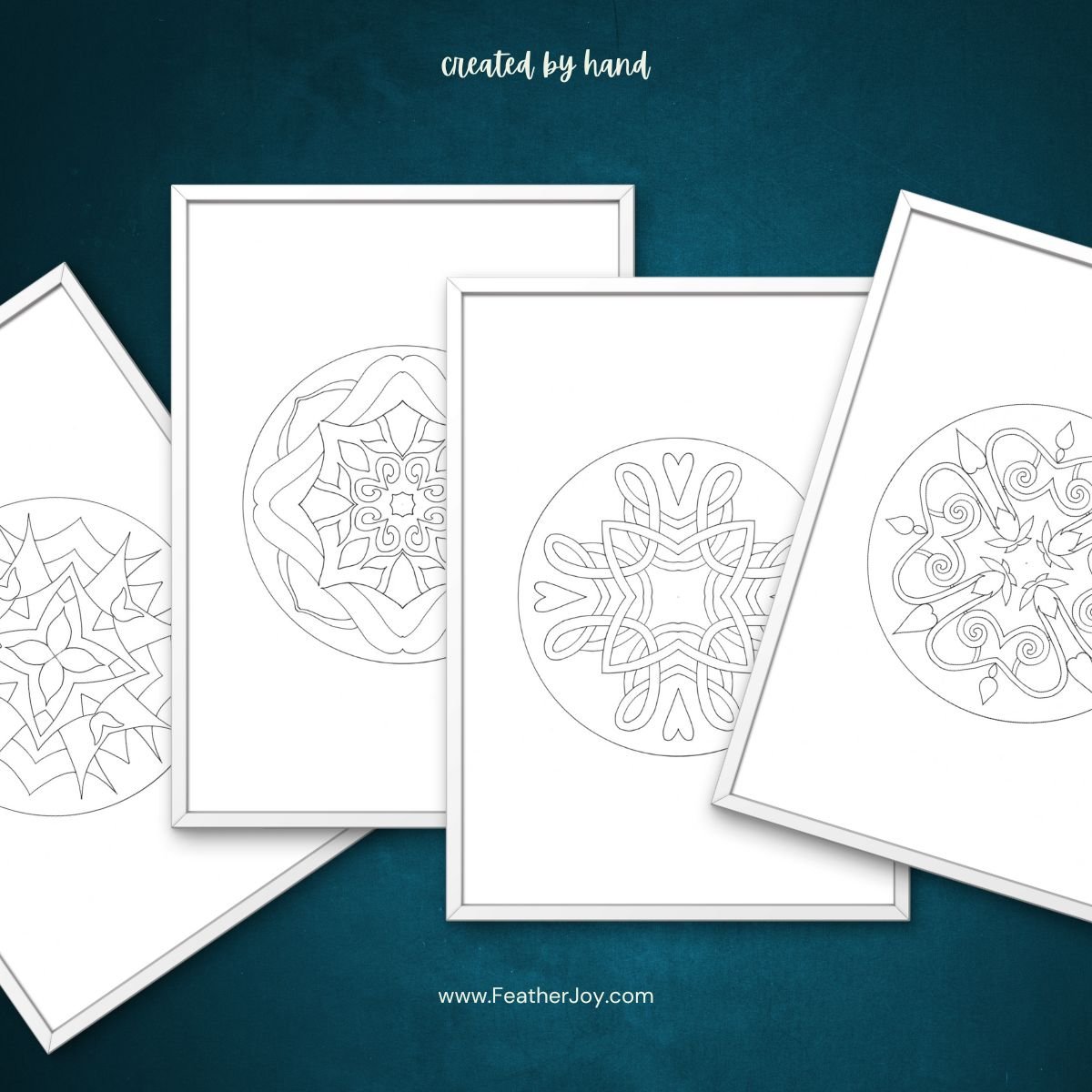 Artist Hand-Drawn Mandala Templates for Coloring and Decoration ...
