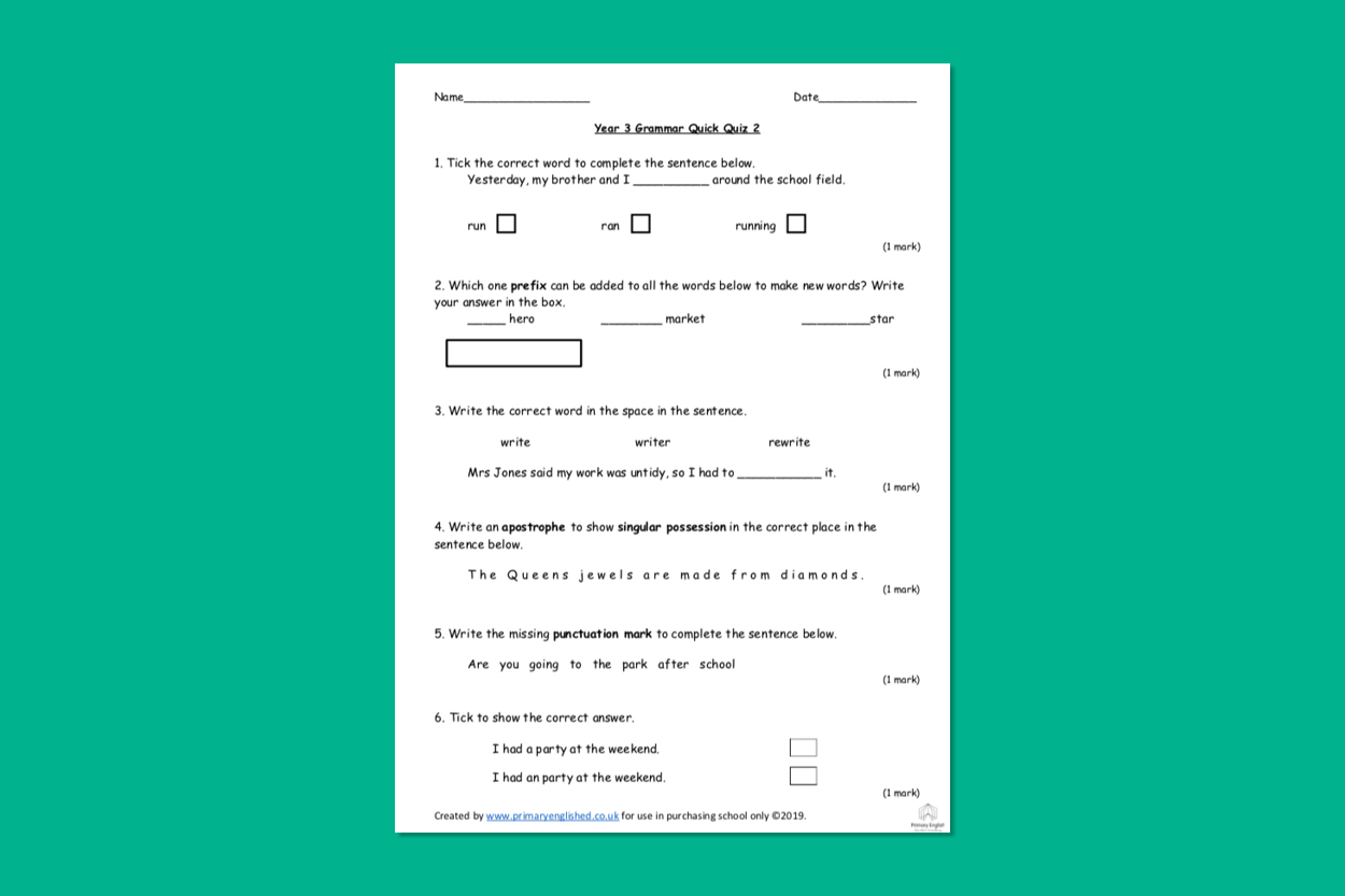 Year 3 Writing Assessment Grids — Primary English Education Consultancy