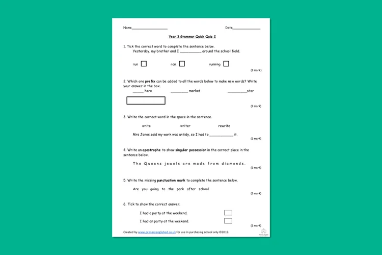 Year 3 Writing Assessment Grids — Primary English Education Consultancy
