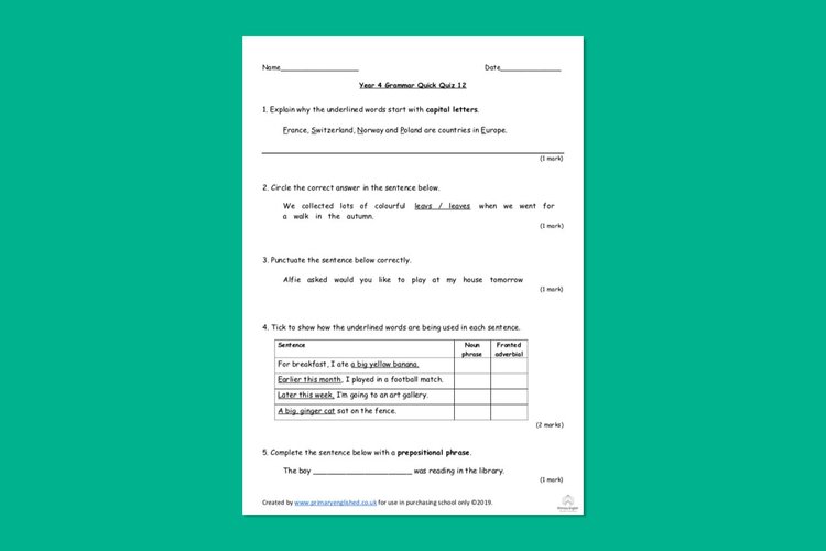 2025 KS2 Grammar SAT materials — Primary English Education Consultancy
