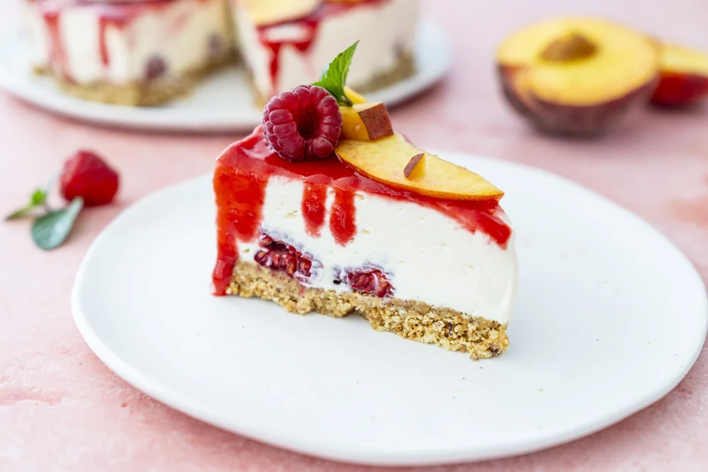 No Bake Cheesecake alla Pfirsich Melba - Sommerrezept — Backbube