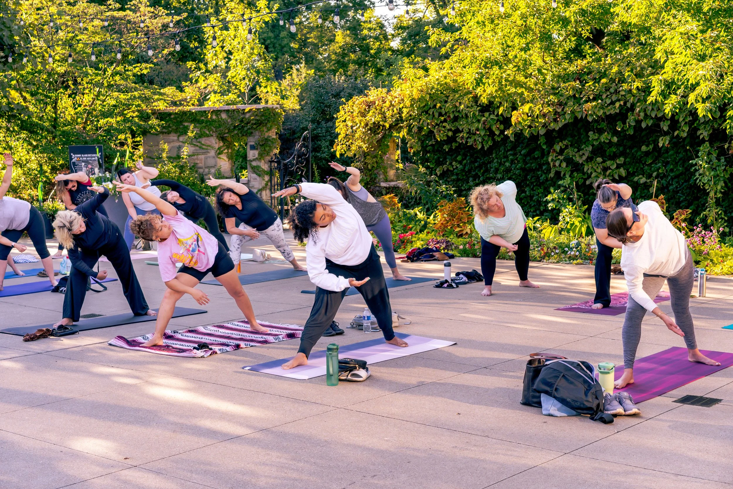 Patio Yoga Class at Cleveland Botanical Gardens — Bottoms Up! Yoga