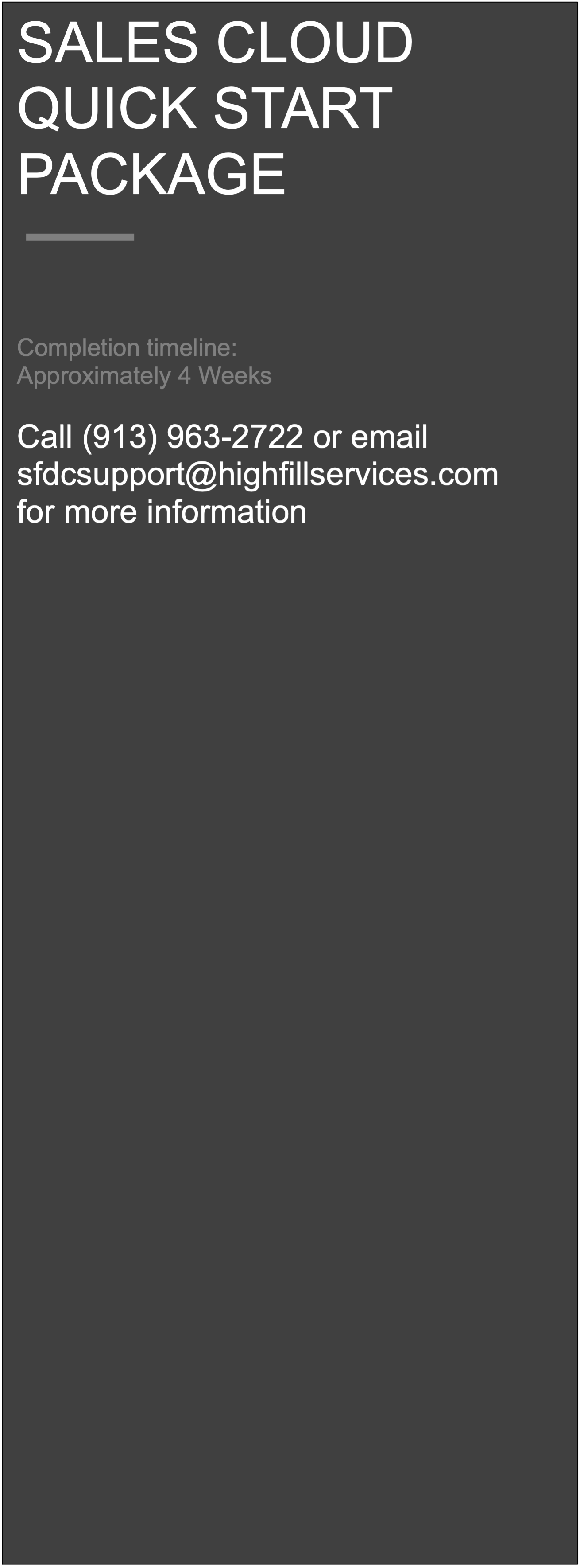 Sales Cloud Quick Start Package — DLH Salesforce Consulting Services