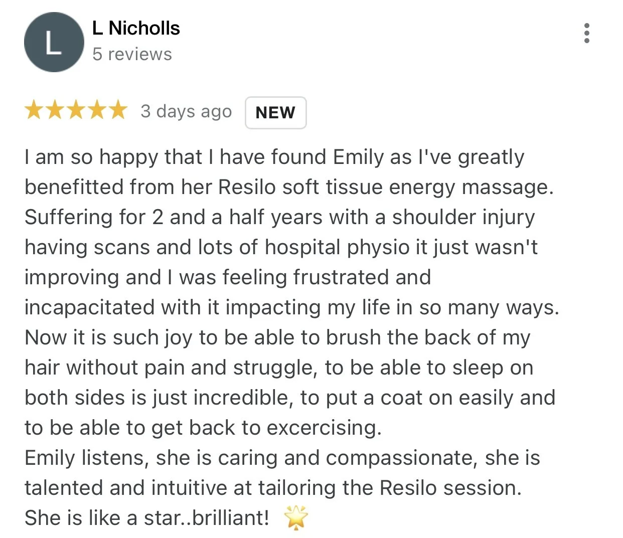 A gentle, effective, reflex therapy for physical injury for stress ...