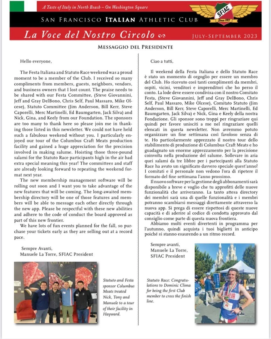 Statuto Race — The SFIAC Foundation