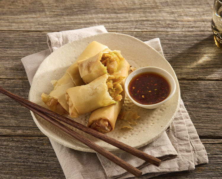 Prawn Spring Rolls with Fish Sauce Sweet Chilli Dressing — Farm to Fork