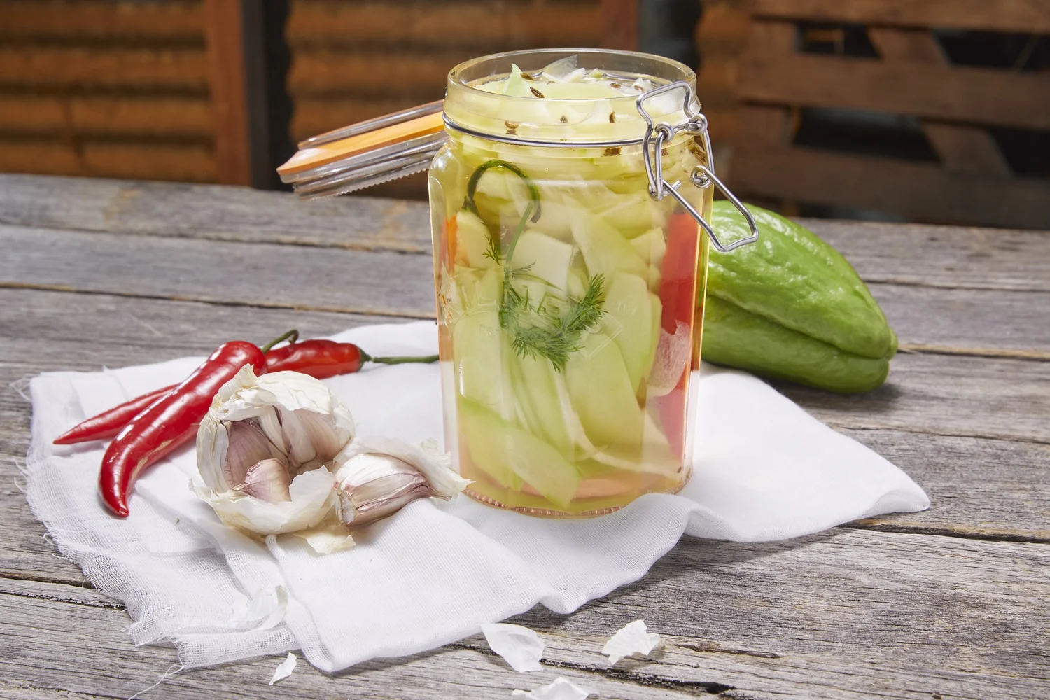Spicy Pickled Chokos — Farm to Fork