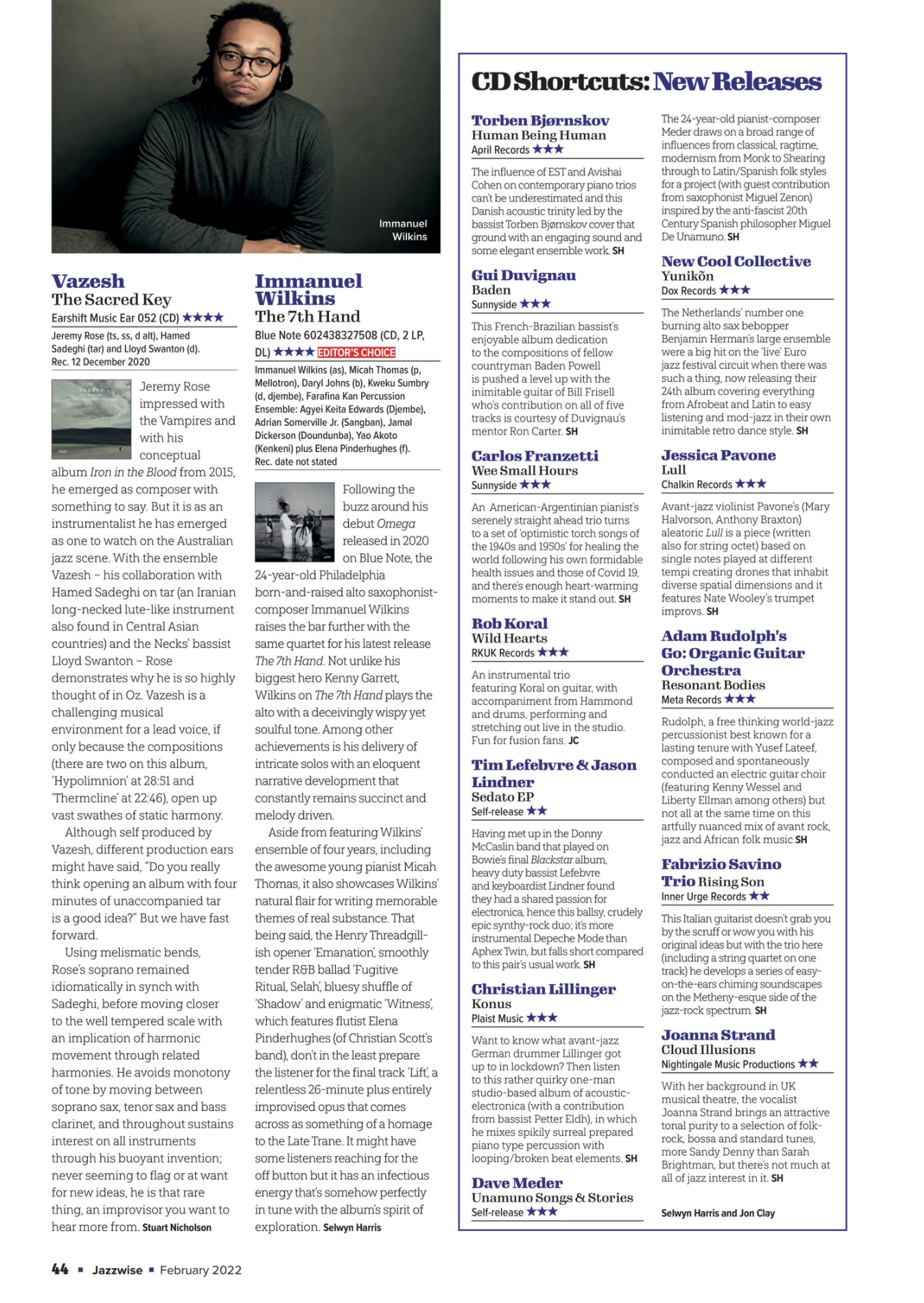 Vazesh, The Sacred Key, Jazzwise Review — Jeremy rose