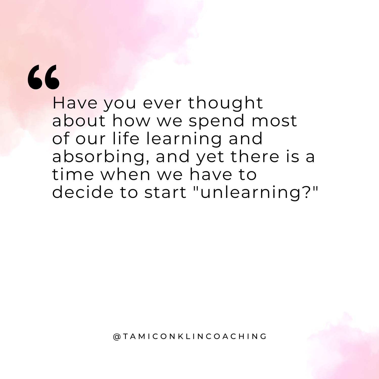 Unlearning — Tami Conklin