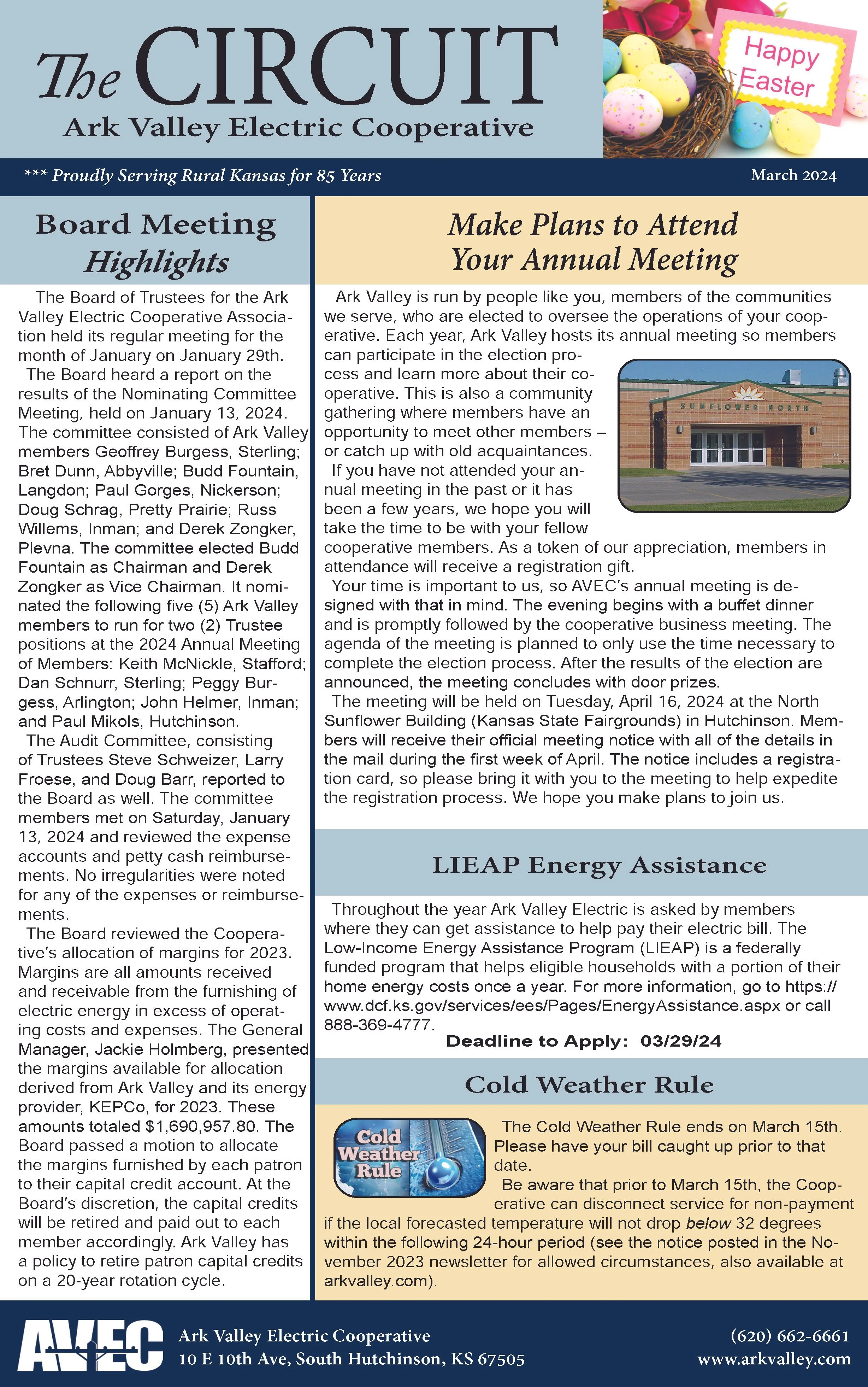 Current Newsletter — Ark Valley Electric CoOp