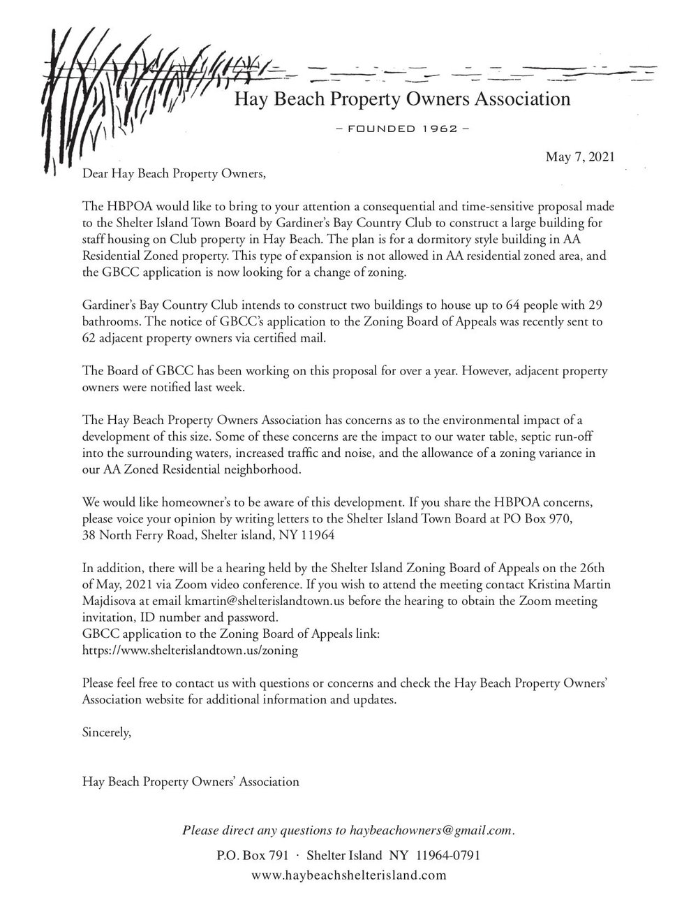 hay Beach Property Owners Association