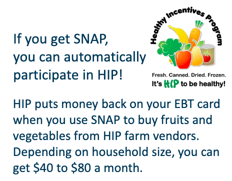 SNAP and HIP — Three Sisters